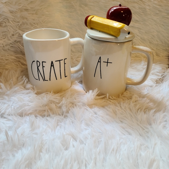 Rae Dunn | Kitchen | Rae Dunn Ll Lot Of 2 Coffee Tea Mugs A With Pencil ...